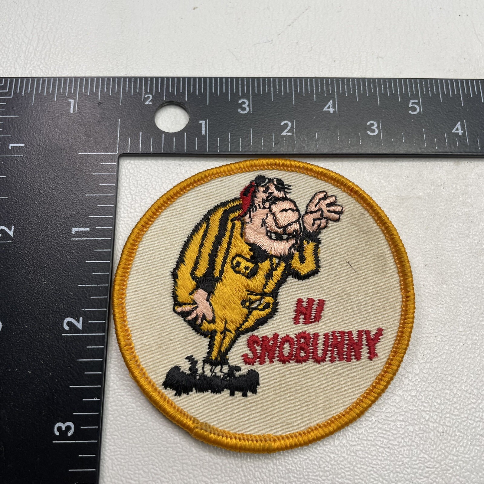 Vtg Creepy Old Man HI SNOBUNNY SNOW BUNNY Patch 361E | eBay