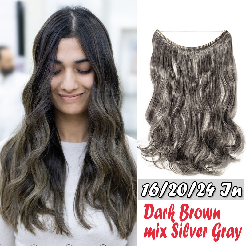 100% Natural As Human Thick Invisible Wire Softs Secret Wire In Hair ...