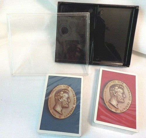 2 NEW & Sealed Decks Playing Cards REDISLIP Lincoln National Insurance ...