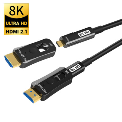 8K HDMI 2.1 Optical Fiber Pipe Cable eARC HDR 8K@60Hz4K@120Hz Micro ...
