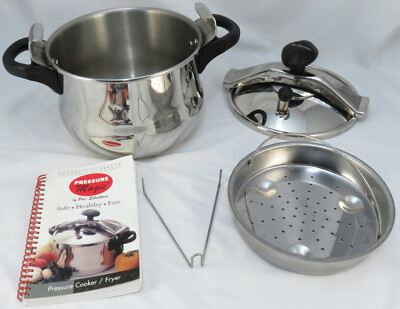 Pro Selections 6-liter Stainless Steel Pressure Fryer Cooker w/ Manual ...