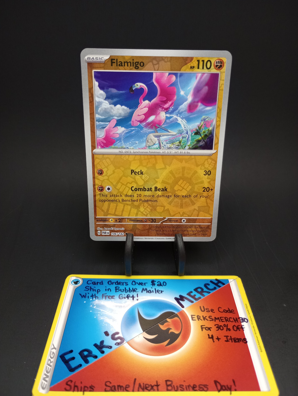 Flamigo 106/182 Paradox Rift Reverse Holo Common Pokemon Card | eBay