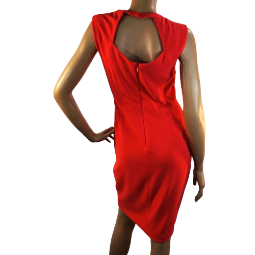 BCBG MAXAZRIA Bright Red Sleeveless Dress Size 6 | eBay
