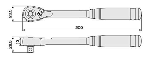 TONE Ratchet Handle Hollow/Hold Type RH3HW Drive 9.5mm 3/8 | eBay