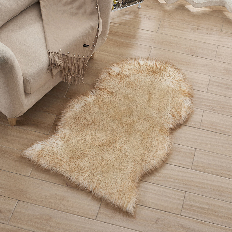 Sheepskin Rug Fluffy Soft Wool Shaggy Area Rugs Faux Fur Hairy Mat Home ...