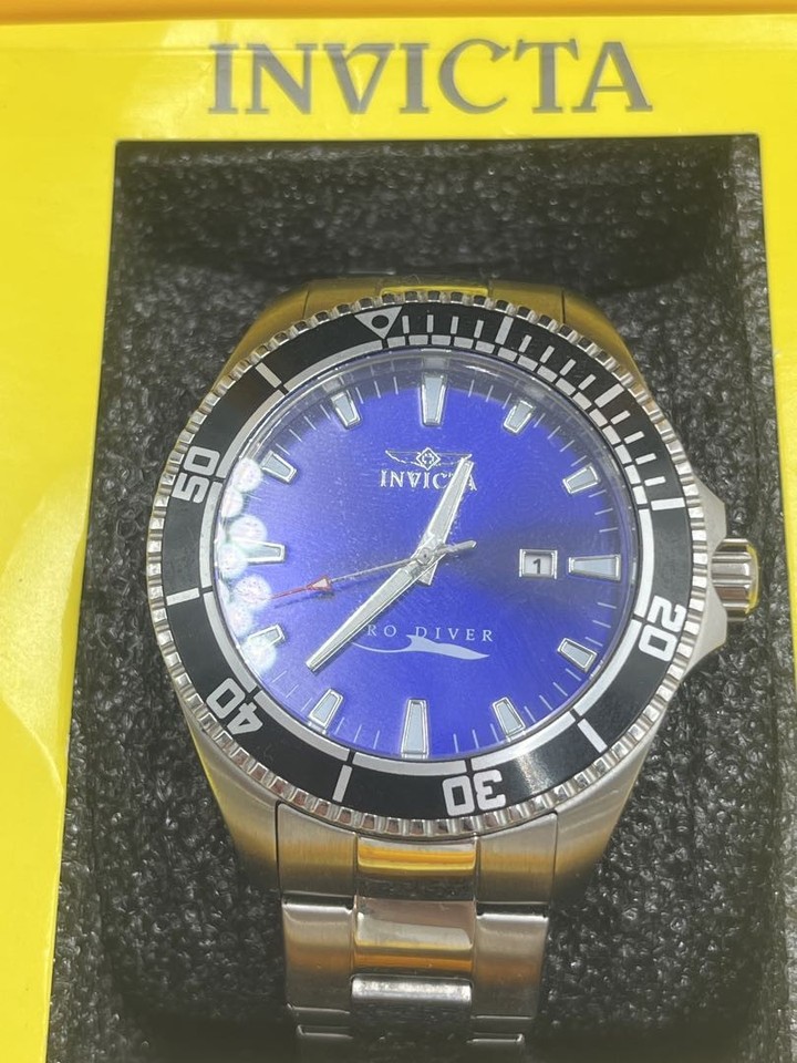 Invicta Analog Quartz Men Men'S Professional Diver Blue Face Watch ...