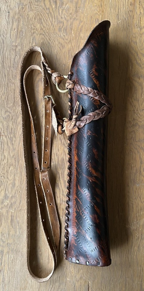 Handmade Leather side Arrow Quiver Indian Islamic Mughal Asian Archery ...