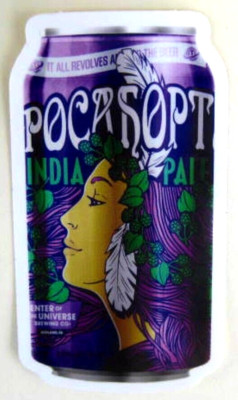 POCAHOPTAS IPA Beer STICKER Label Center of the Universe Brwy., Ashland ...