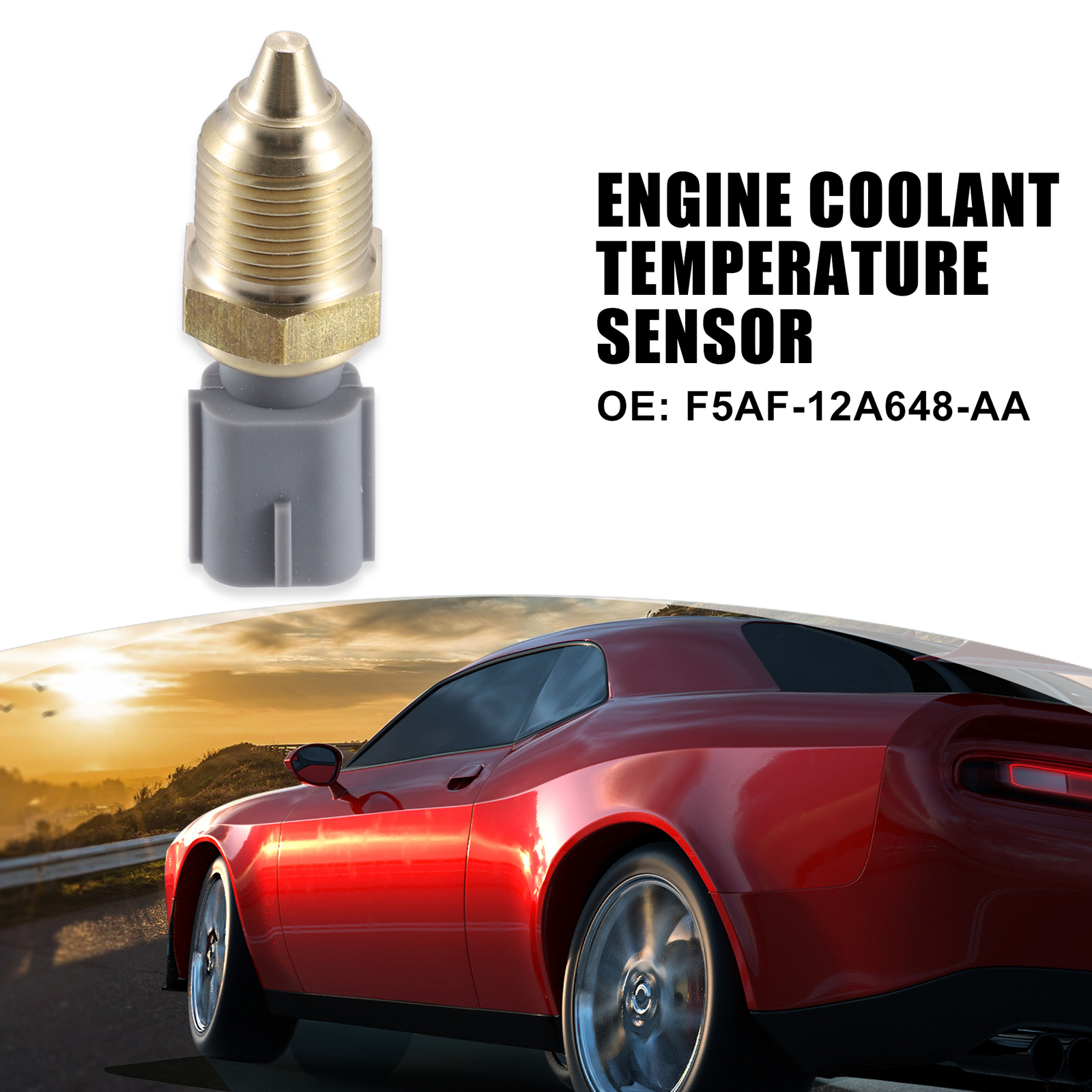 F5AF-12A648-AA Engine Coolant Temperature Sensor Temp Sender for Ford F ...