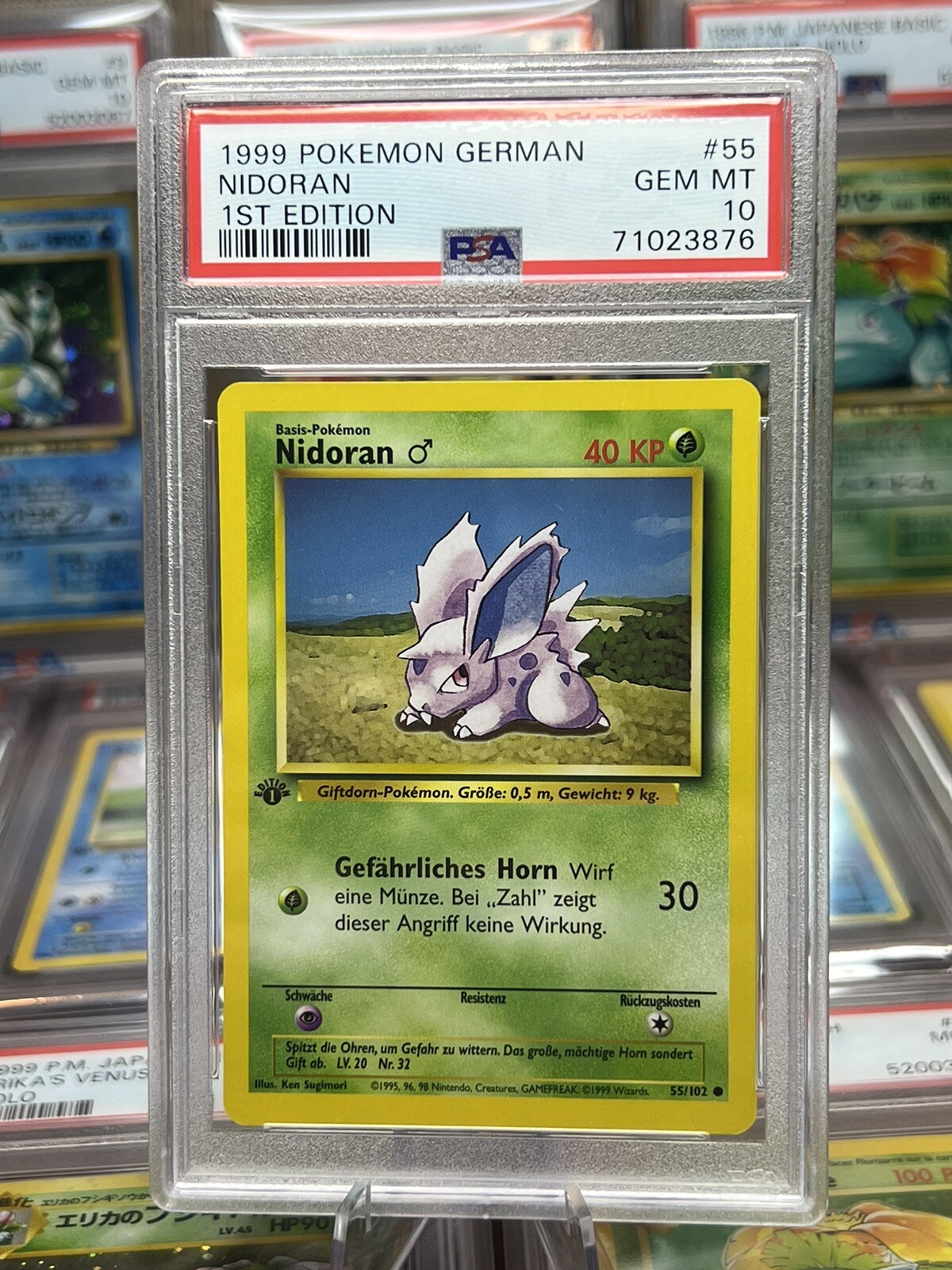 1999 Pokemon German Base 1st Edition #55 NIDORAN PSA 10 Gem Mint | eBay