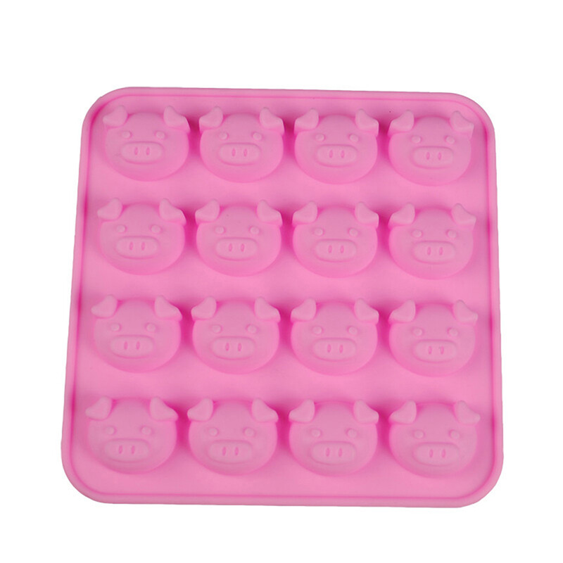 Pig Shape Chocolate Mold Cake Decoration Silicone Jelly Candy Ice Mold ...