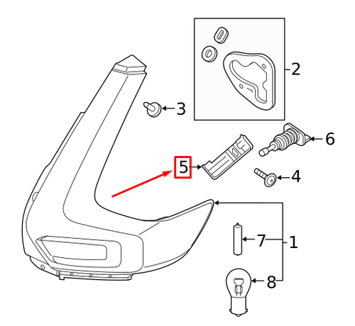 VOLVO XC40 Rear Tail Lamp Bracket 31656841 NEW GENUINE | eBay