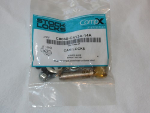 Stock Locks Compx National C8060-C413A-14A Cam Lock Bright Nickel Disc ...
