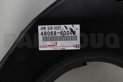 4806860040 Genuine Toyota ARM SUB-ASSY, FRONT SUSPENSION, LOWER NO.1 RH ...