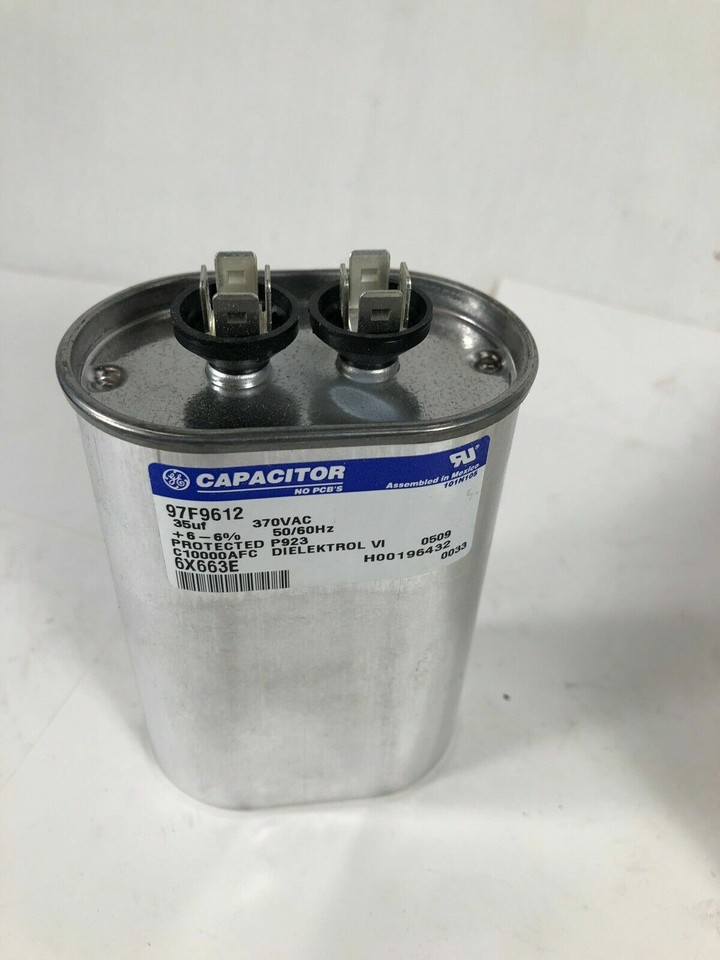 GE MOTOR RUN CAPACITOR, 370VAC 50/60Hz, MODEL # 6X663E - NEW | eBay