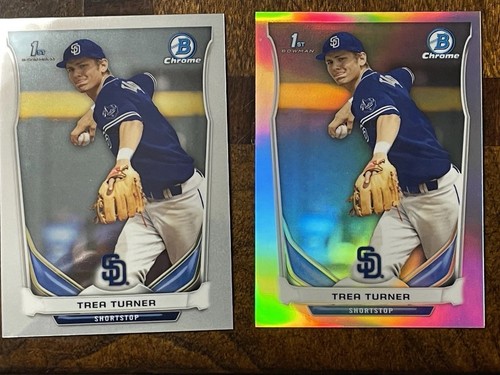Trea Turner 2014 Bowman Chrome Refractor + Base | eBay