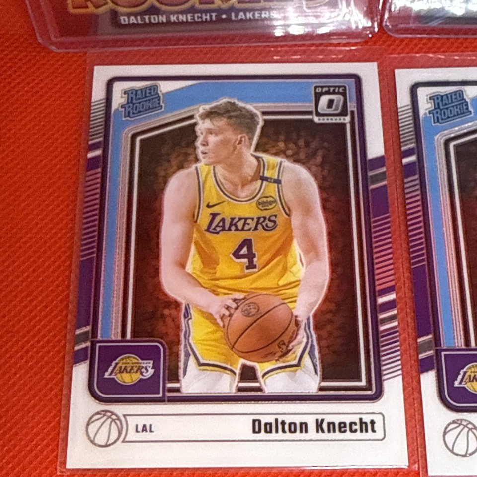 4 2024-25 Panini Donruss Optic Dalton Knecht Red Hot Rookies/Lights Out ...