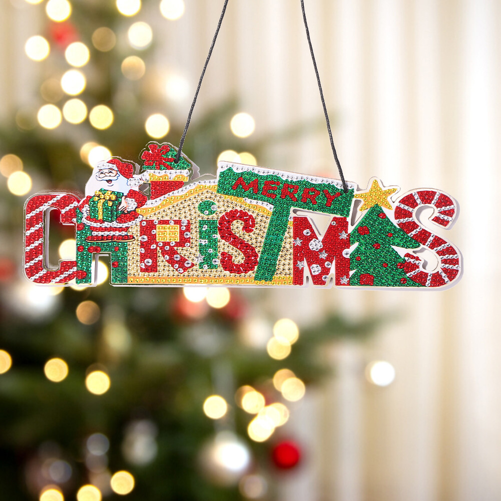 AU DIY Diamond Painting Merry Christmas Board Pendant Rhinestone Charm (DP005) | eBay