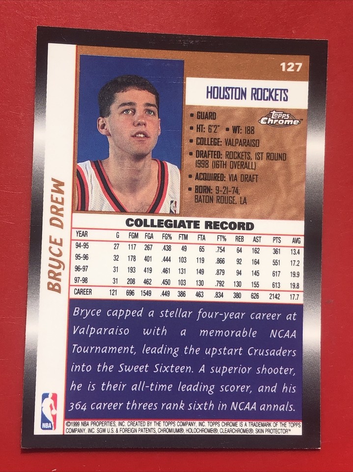 1998-99 Topps Chrome Bryce Drew Rookie #127 | eBay
