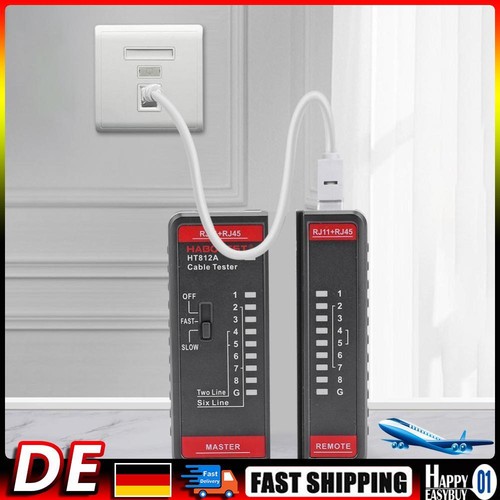 RJ45 RJ11 Network Cable Tester LED Display Continuity Tester Network ...