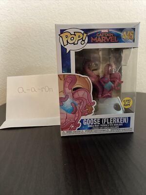 Funko POP! Captain Marvel Goose #445 Vinyl Bobble Head GLOWS IN THE ...