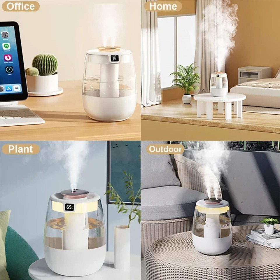1.3L Humidifiers Ultrasonic Warm & Cool Mist LED Humidifier Top Fill ...
