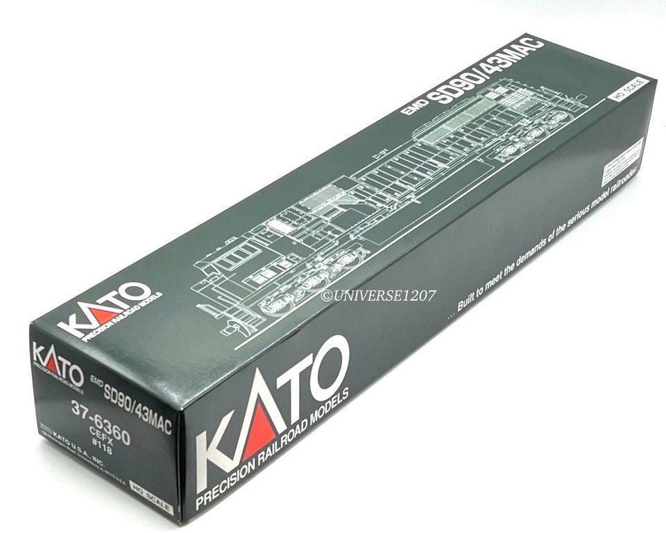 HO Scale Kato 37-6360 SD90/43MAC Diesel Locomotive CEFX #118 CIT H0 ...