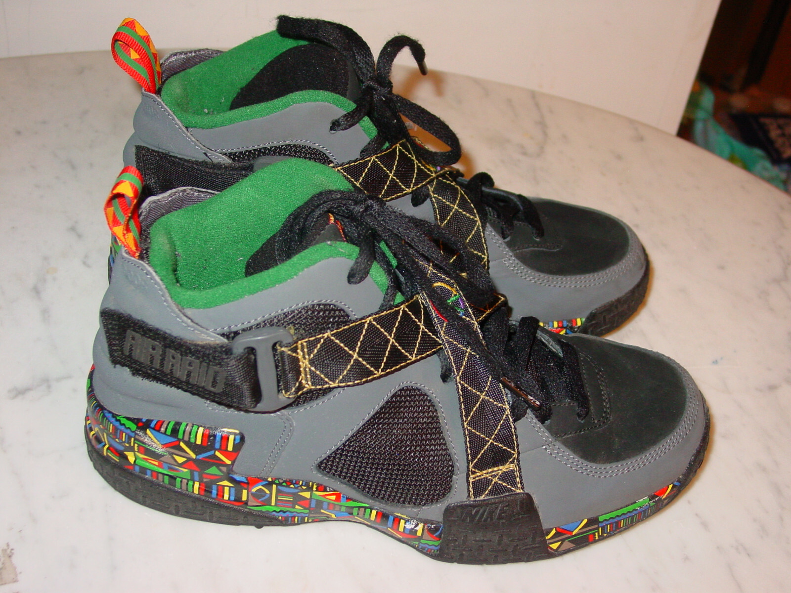 2014 Nike Air Raid "Peace" Black/Dark Grey/Pine Green… - Gem