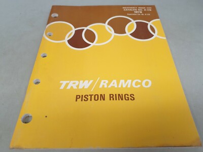 1978 TRW Ramco PISTON RINGS Catalogue HOLDEN FORD etc 1940s on | eBay