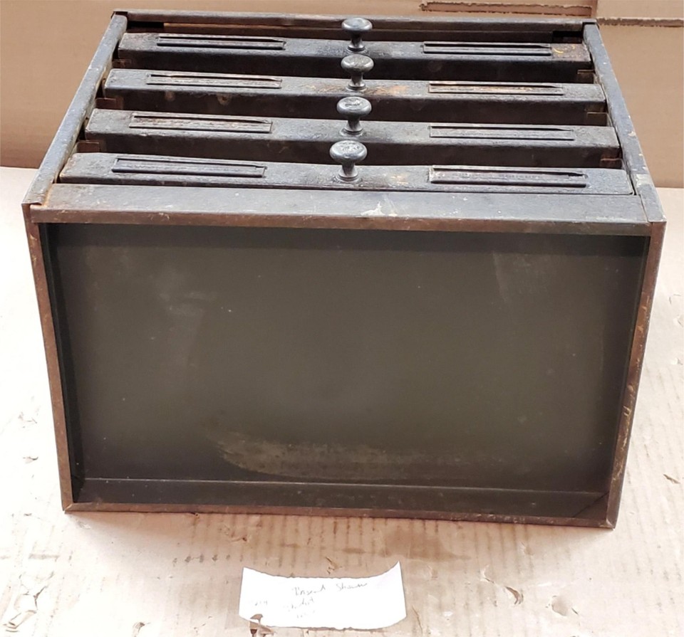 Vtg Shurhit Ignition parts Metal Cabinet Advertising Sign Garage ...
