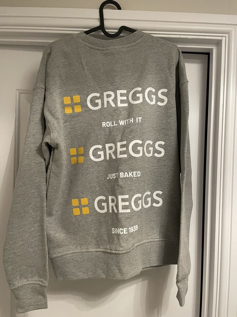 Primark Greggs Logo Grey Sweatshirt Mens Size Large Limited Edition (9 ...