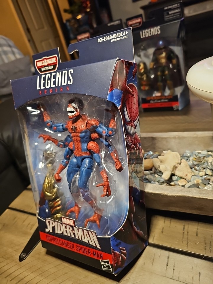 Marvel Legends Doppelganger Spider-Man Figure Molten Man BAF New Toy ...
