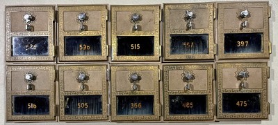 Rare Vintage Brass PO Box Door Fronts Larger Version - 5.5in X 6.25in ...