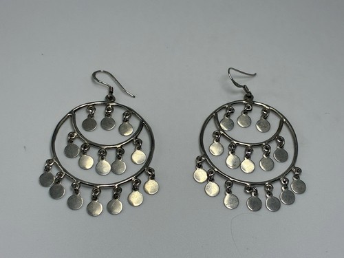 Sterling Silver Chandelier Dangle Earrings Stamped 925 HAN | eBay