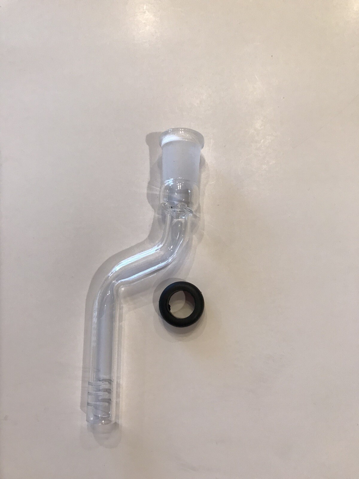 Curved Glass 14mm Bent 4”Inch Downstem Sstem Bong Water Pipe Bubbler ...
