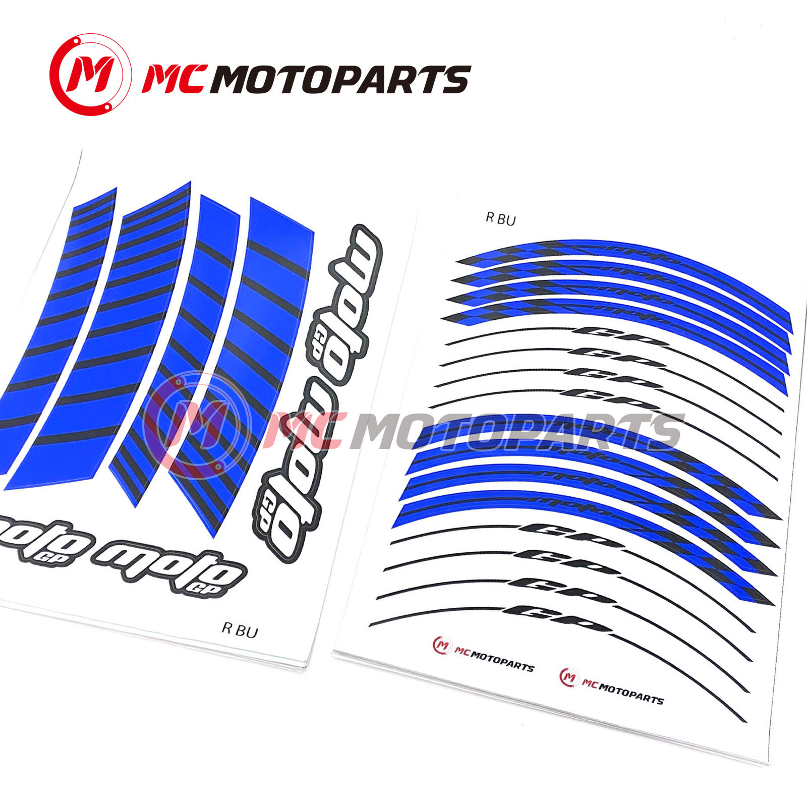 Blue AA2 Stripe Tape Wheel Sticker 17" For Yamaha YZF R1 R6 03 04 05 06 ...