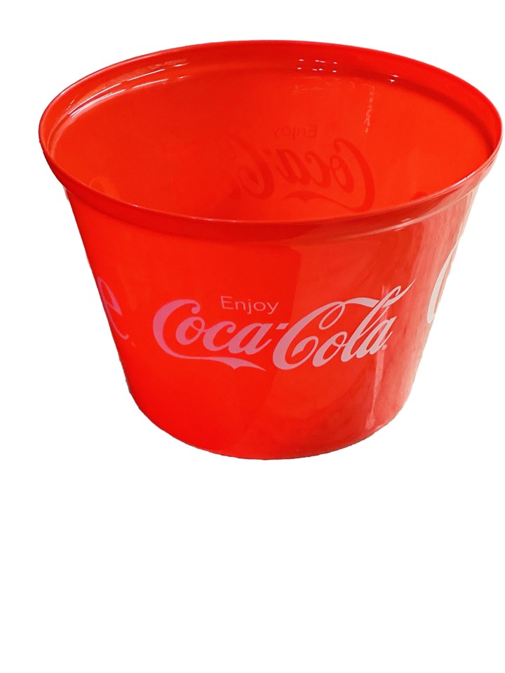 Plastic Enjoy Coca Cola/ Enjoy Coke Large Popcorn/Ice Holiday Bucket 6 ...