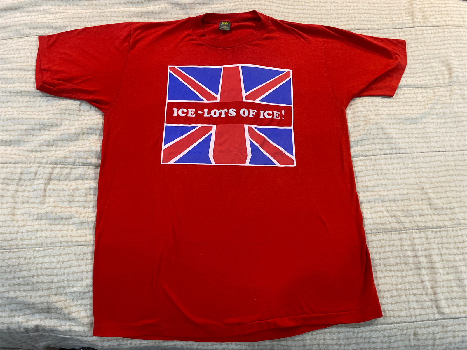 rare, unusual vintage tshirt-Union Jack flag-single s… - Gem