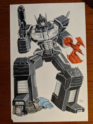 Venomized Optimus Prime Original Art By Brian Shearer Transformers ...