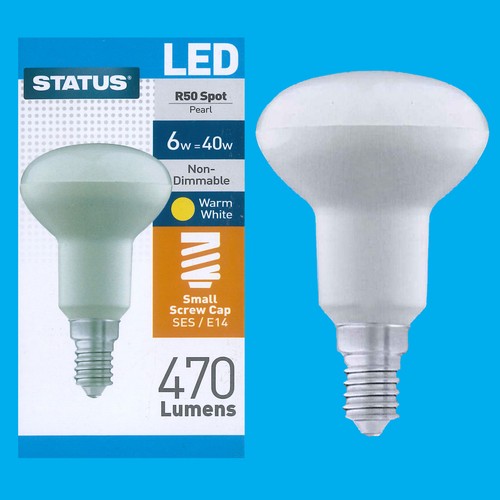 12x 6W (=40W) R50 Reflector Spotlight LED E14 SES Edison Screw Light ...