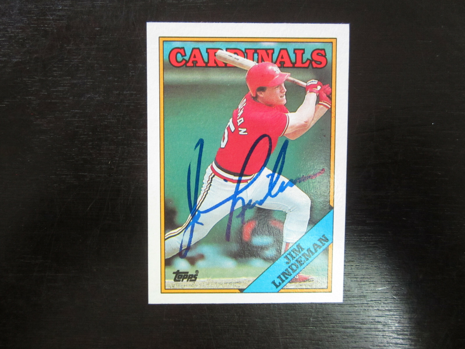 1988 Topps # 562 Jim Lindeman Autograph Signed Card (M) St Louis ...