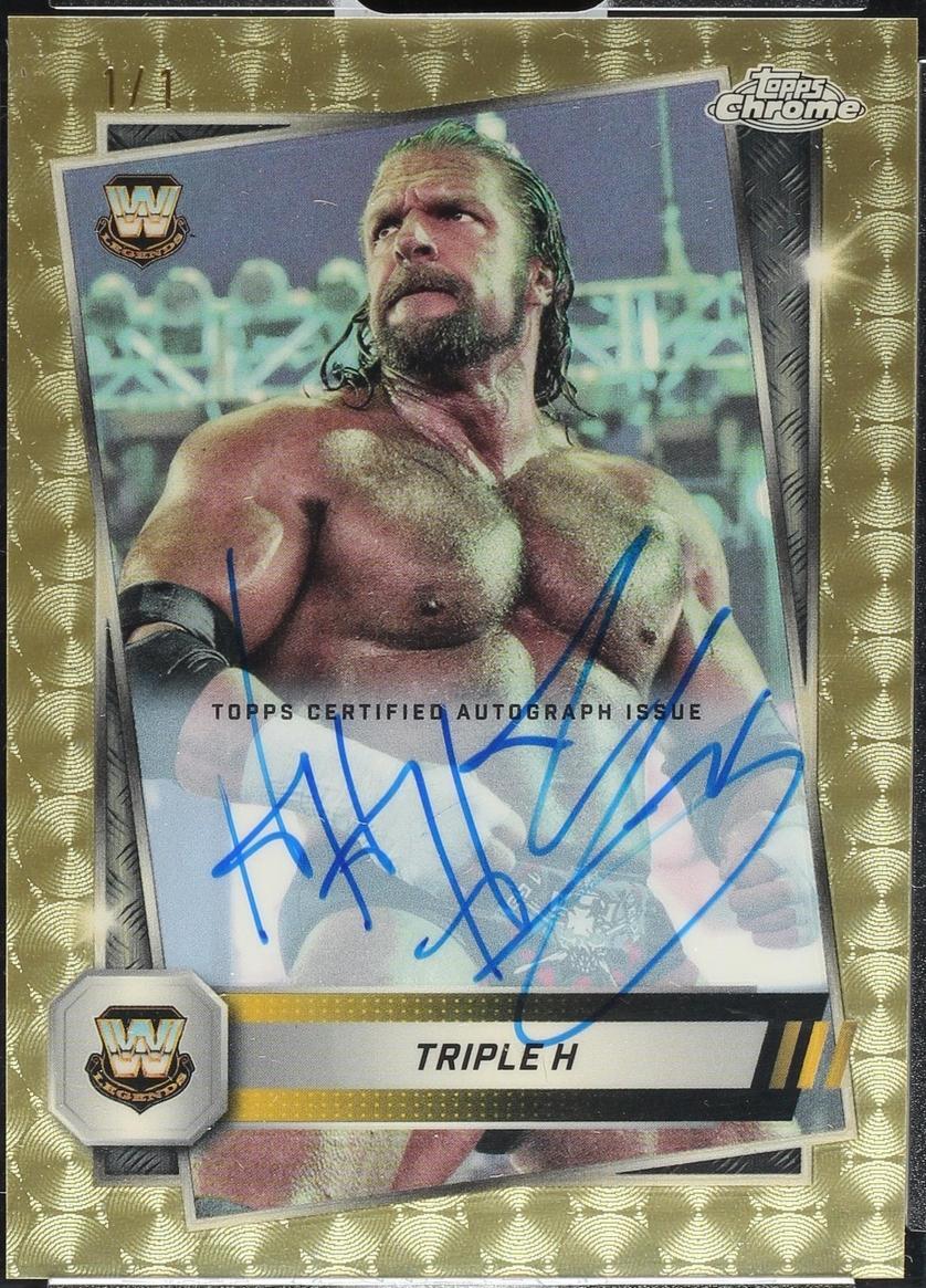 2025 Topps Chrome WWE - Autographs Triple H #22 SuperFractor /1 (AU ...