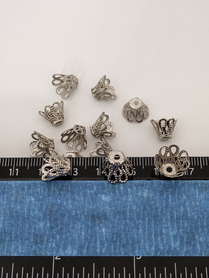 Job Lot Silver Tone Filigree Bead Caps 10-12mm (Last Lot) | eBay UK