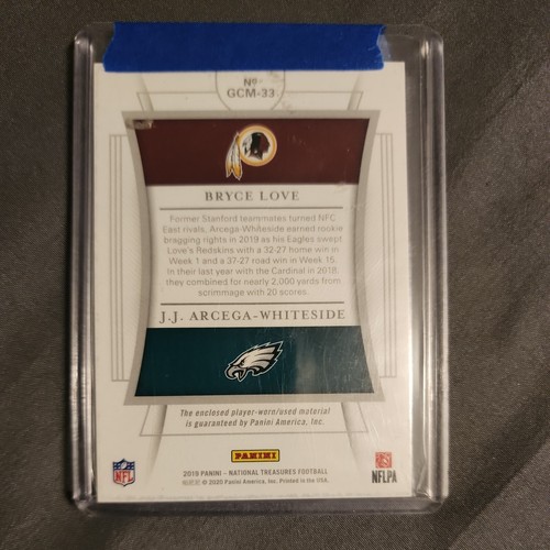 2019 Panini National Treasures - Rookie NFL Gear Combo Materials Prime ...