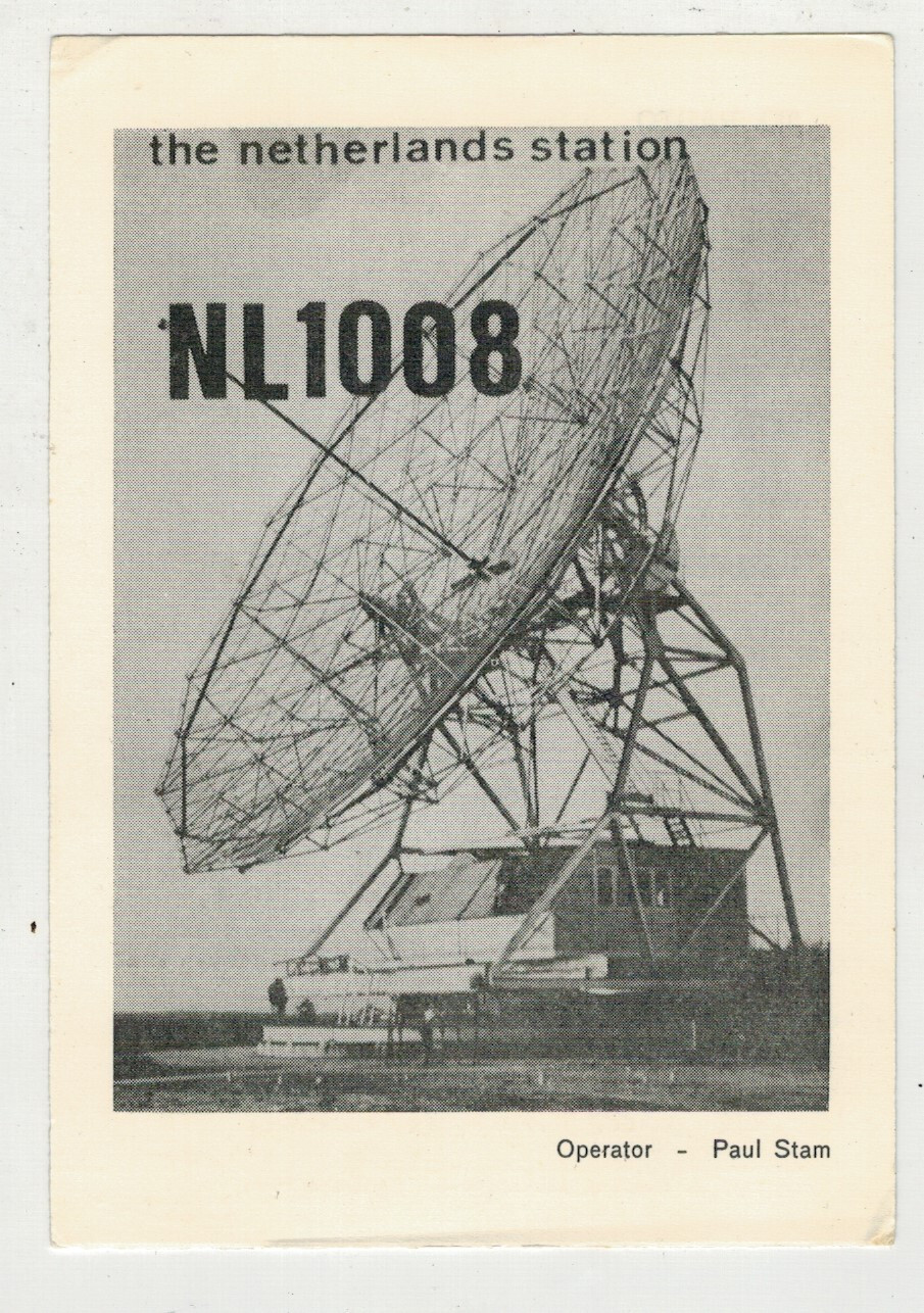Vtg Ham Radio CB Amateur QSL QSO Card NL 1008 The Netherlands station ...