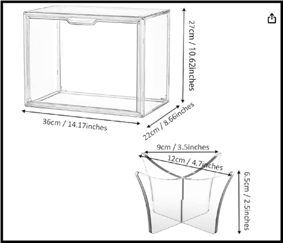 Football Display Case, Acrylic Football Storage Box Full Size ...