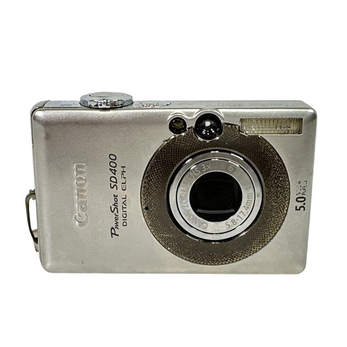 Canon PowerShot SD400 Digital Elph Camera SILVER w Case | eBay