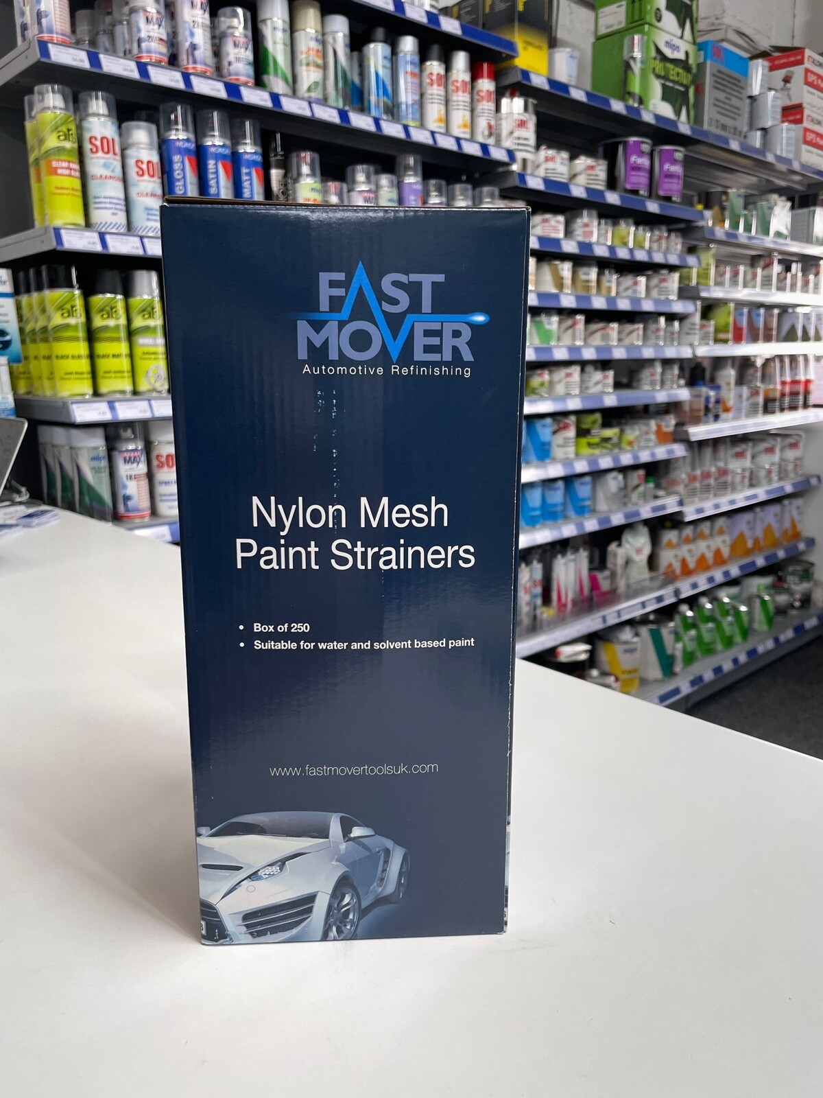 FAST MOVER PAINT STRAINERS 190 Micron Paper Filter Nylon Mesh Box of ...