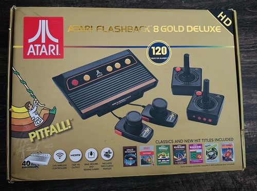 Atari Flashback 8 Gold Deluxe Video Game Console 40th Anniversary ...