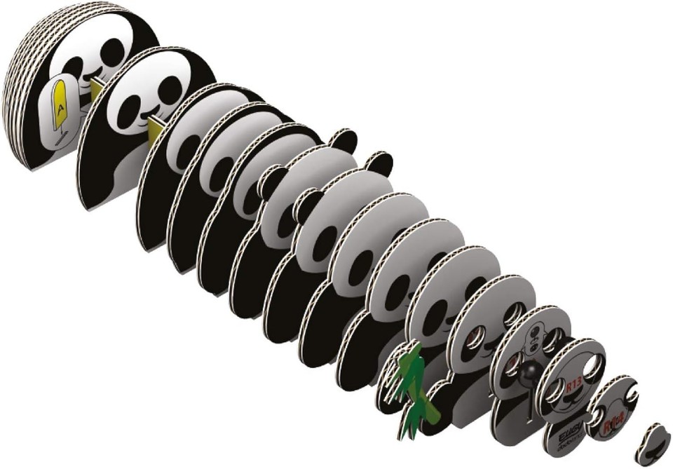 EUGY 3D Panda Craft Kit - Build Your Own Animal Model, Educational Toy ...